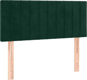 Box spring postel s matrací tmavě zelená 100x200 cm samet 3141410