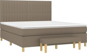 Box spring postel s matrací taupe 160x200 cm textil 3137329
