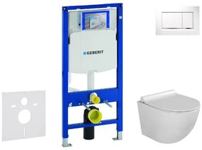 Geberit Duofix - Set předstěnové instalace, klozetu Gaia a sedátka softclose, tlačítko Sigma30, bílá/chrom SANI11CA3111