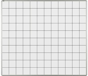 Magnetická tabule s odkládací poličkou MANAŽER K 120 x 100 cm (potisk) - čtverce 100 mm (101201002105)