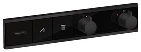 Hansgrohe Rain Select - Podomítkový termostatický modul pro 2 spotřebiče, matná černá 15380670