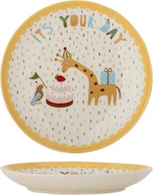 Žlutý/krémový dětský talíř z kameniny ø 16 cm Celebrate – Bloomingville Mini