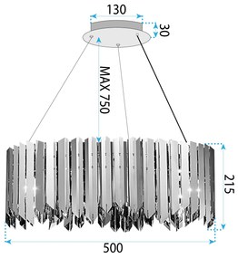 Toolight Závěsné osvětlení Modern D23 APP1763-8CP chrom