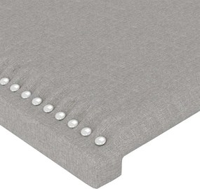 Čelo postele světle šedé 180x5x118/128 cm látkové 3116206