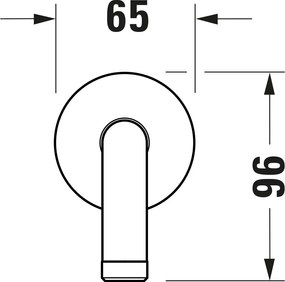 Duravit Universal sprchové ramenoChrom - délka 410 mm - nástěnná montáž