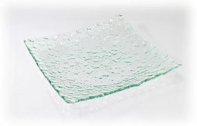 BDK-GLASS Čtvercové skleněné talíře NATURE MOON Rozměr: 20x20cm