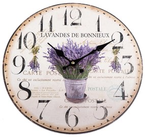 Nástěnné hodiny Lavandes de Bonnieux, 34 cm