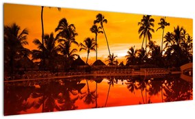 Obraz - tropická krajina (100x40cm)