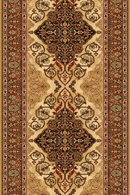 Běhoun vlněný Agnella Isfahan Leyla Jantarový Šíře: 120 cm