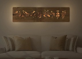 Li-Go "Byliny" světelný obraz 230V 120x31cm provedení povrchu: dub světlý