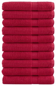 Premium ručníky SOLUND 10 ks červené 80 x 200 cm 600 g/m² 137412