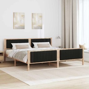 Rám postele Hnědo-černá 200 x 200 cm Masivní borovicové dřevo 3394300