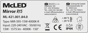 LED svítidlo McLED Mirror R15 15W 4000K IP44 ML-421.001.84.0