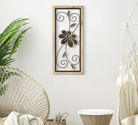 Nástěnná dekorace Koman A 26x60 cm hnědá/černá