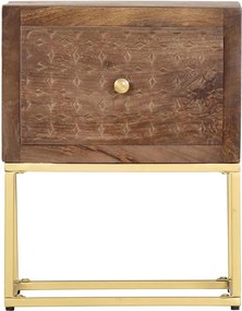 Noční stolek 40 x 30 x 50 cm masivní mangovníkové dřevo 286554