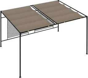 vidaXL Altán se zatahovací střechou 3 x 4 x 2,3 m taupe 180 g/m² [313624]