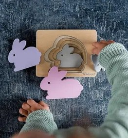 Dřevěné vkládací puzzle KINDSGUT Králíček