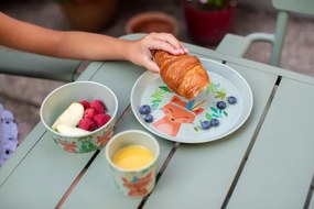 Harry dětská jídelní sada-talíř,miska,hrnek matově zelená Organic KOZIOL