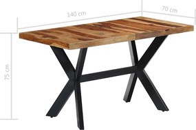 Jídelní stůl 140 x 70 x 75 cm masivní akáciové dřevo 247440