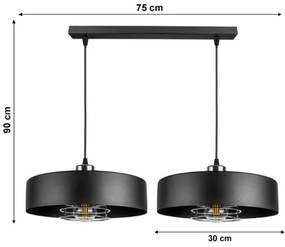 Lustr na lanku VEST 2xE27/60W/230V