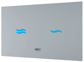 Sanela - Elektronické dotykové ovládání pro splachování WC, do montážního rámu SLR 21, bílé sklo/modrá SLW 30A