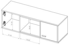 Obývací pokoj OLIER a | sestava E | 6 dílů | artisan/černá