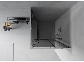 Mexen Rio čtvercový sprchový kout 70 x 70 cm, Grafitově černá, Chromovaná - 860-070-070-01-40