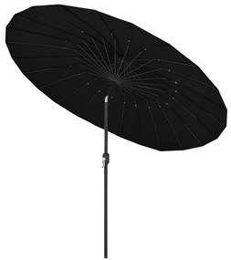vidaXL Zahradní slunečník s hliníkovou tyčí 270 cm černý