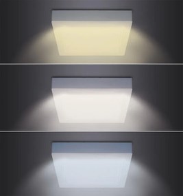 Solight LED mini panel CCT, přisazený, 18W, 1530lm, 3000K, 4000K, 6000K, čtvercový