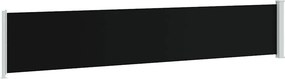 Zatahovací boční markýza 117 x 614 cm černá 317946