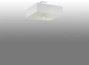 Stropní svítidlo Lokko, 1x bílé textilní stínítko, (bílé sklo), (45 cm)