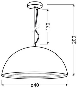 Závěsná lampa DORADA 1xE27 Candellux 30 cm