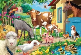 SCHMIDT Puzzle Zvířata na farmě / 60 dílků / 36,1 x 24,3 cm