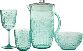 Modrý plastový džbán s víkem Aqua Blue - 20* Ø 13,5*23cm / 2,5L