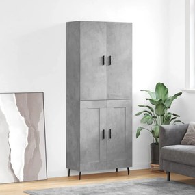 Skříň highboard betonově šedá 69,5x34x180 cm kompozitní dřevo - Default Title