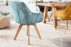 Designová otočná židle Gaura petrolejový samet