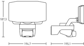 Steinel 090012 - LED Reflektor se senzorem LED/14,3W/230V 3000K IP54 antracit