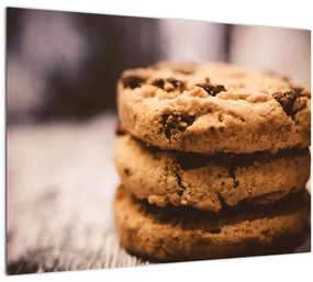 Skleněný obraz cookies sušenek (70x50 cm)