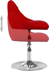 Otočné jídelní židle 2 ks vínové samet 335289