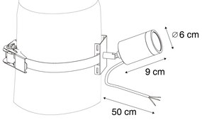 Venkovní bodové svítidlo černé pro strom GU10 50mm otočné a naklápěcí IP65 - Solo