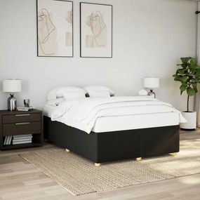 Rám postele bez matrace černý 140 x 200 cm textil 3284738