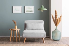 Hanah Home Rozkládací křeslo FOLDE šedé