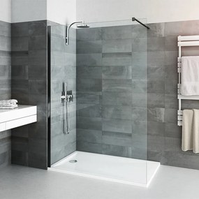 Roth Bezrámová sprchová zástěna CALIDA Walk In CI TWF Varianta: šířka: 140 cm - (CI TWF 14020 NPF), Barva profilů a typ výplně: profily: černá (elox), výplň: transparent