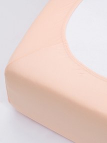 MK Lůžkoviny Jersey prostěradlo s elastanem Deluxe 220 × 200 cm – lososové