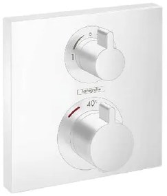 Hansgrohe Ecostat Square - Termostatická baterie pod omítku pro 2 spotřebiče, matná bílá 15714700