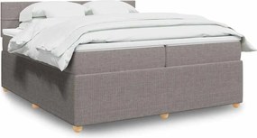 Box spring postel s matrací taupe 200x200 cm textil 3289867