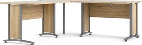 Rohové pracovní místo Modulo 200 x 200 cm, dub sonoma / šedá