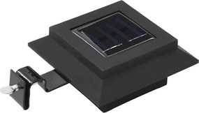 Zahradní solární lampy 12 ks LED čtvercové 12 cm černé 277136