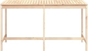 vidaXL Zahradní stůl bílý 203,5 x 90 x 110 cm masivní borové dřevo [824102] Barva: Přírodní borovice