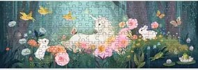 DJECO Panoramatické puzzle Pohádkový les / 200 dílků / 97 x 33 cm